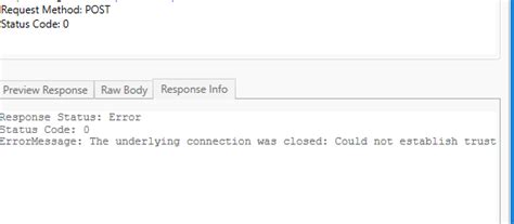 error message the underlying connection was closed could not