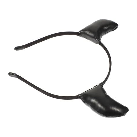 Demon Horn Headband Hair Ribbons Cosplay Headdress Masquerade Party