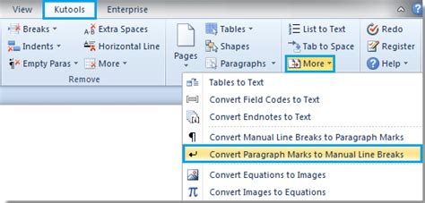 how to replace hard returns with soft returns in word