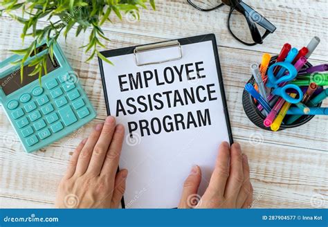 Word Eap Employee Assistance Program Text On White Paper On Light