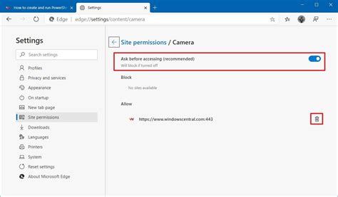how to manage site permissions on the new microsoft edge windows central