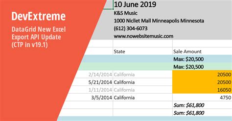 devextreme data grid new excel export api update ctp