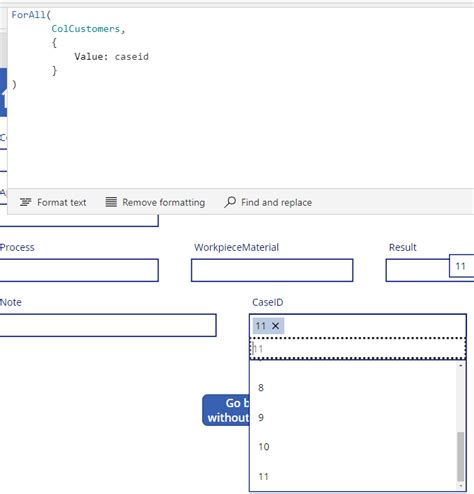solved combobox default selected items from a collection power