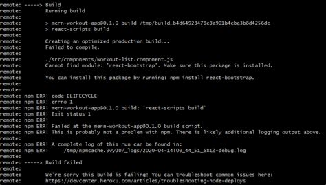 node js heroku deployment cannot find module react bootstrap