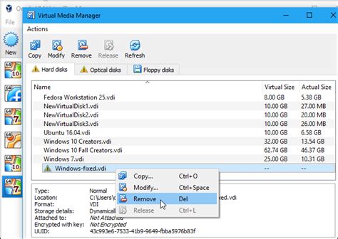 how to convert between fixed and dynamic disks in virtualbox