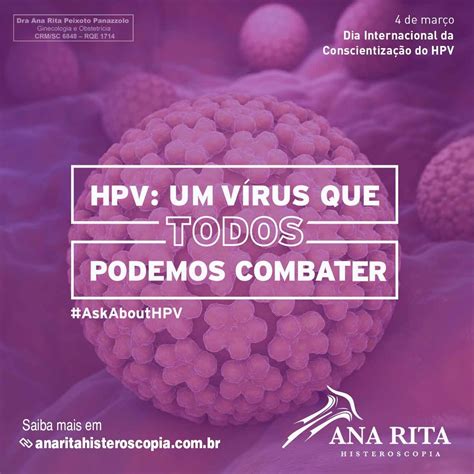 04 De Março Dia Internacional Da Conscientização Do Hpv — Ana Rita