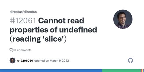 cannot read properties of undefined reading slice · issue 12061
