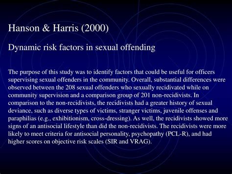 Ppt Risk Assessment Of Sexual Offenders Powerpoint Presentation Free
