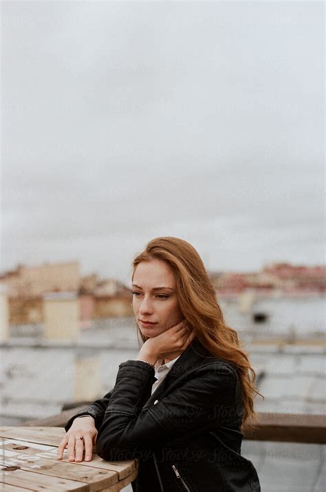 «portrait Of Young Woman At Rooftop Del Colaborador De Stocksy «amor