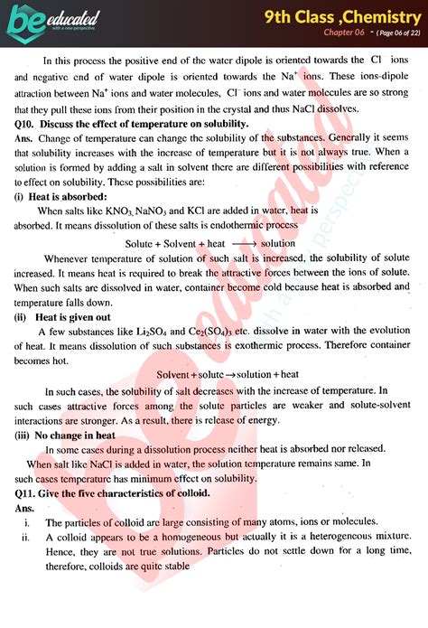 chapter 6 chemistry 9th class notes matric part 1 notes