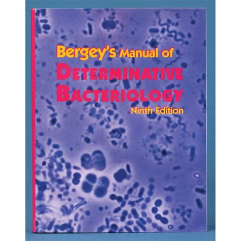 Bergeys Manual Of Determinative Bacteriology Book Carolina