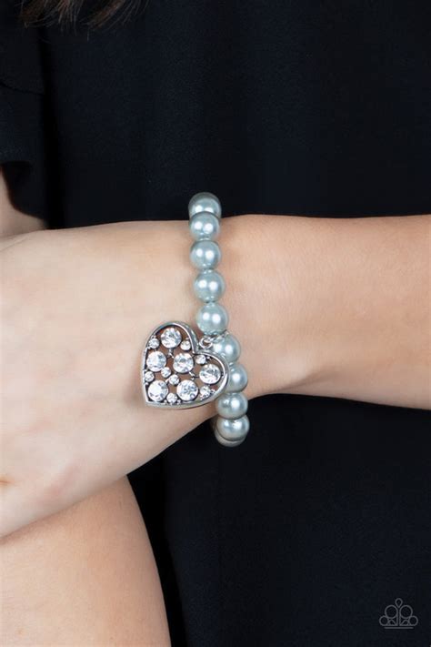 Cutely Crushing Silver Bracelet Paparazzi Accessories Bedazzle Me