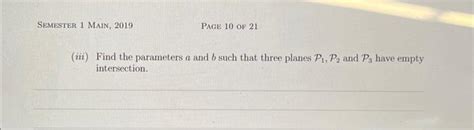 Solved 1 A Let P1 P2 And P3 Be Three Planes In Three