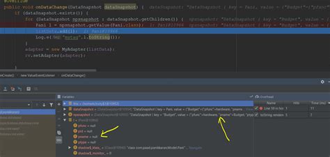 android firebase datasnapshot getvalue class returns null even if