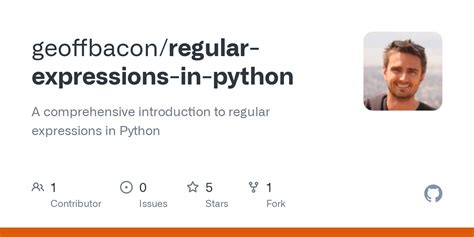 Github Geoffbacon Regular Expressions In Python A Comprehensive