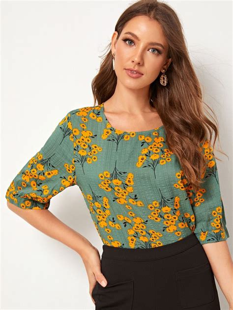 Allover Floral Print Blouse Check Out This Allover Floral Print Blouse