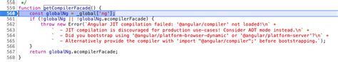 webpack generated library triggers error angular jit compilation