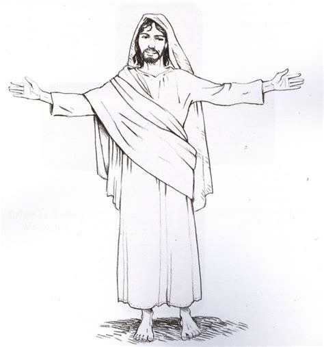 Coloriage Jésus En Couleur Dessin Gratuit à Imprimer