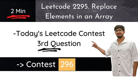 leetcode 2295 replace elements in an array hindi youtube