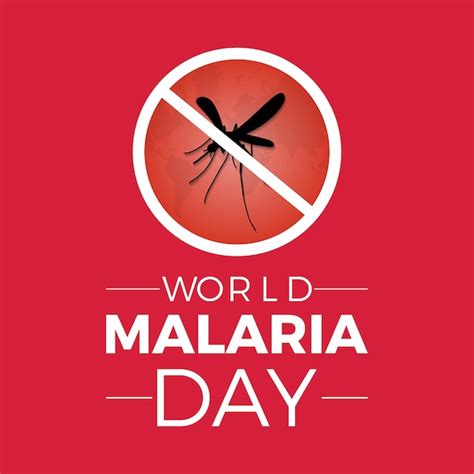 Día Mundial De La Malaria Observado Cada Año El 25 De Abril Vector