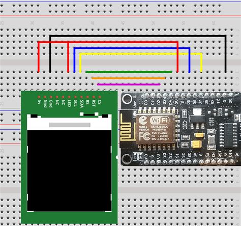 128x128 colour lcd to nodemcu esp8266 xtronical