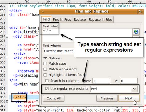 using find replace find in files and replace in files
