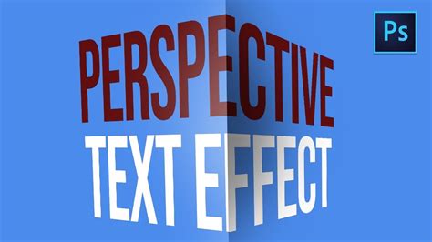 [ photoshop tutorial ] perspective text effect in photoshop youtube