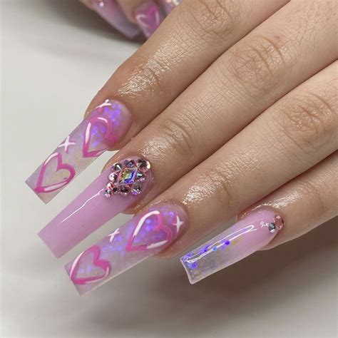 Pin On Beauty Make Up Hair Fire Nails Square Nails Dope Nails