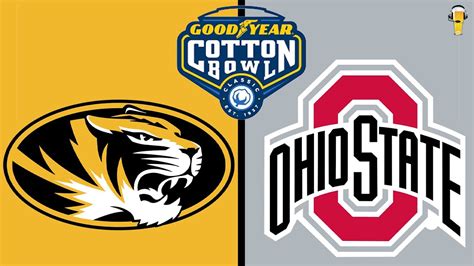 Missouri Tigers Vs Ohio State Buckeyes Prediction Goodyear Cotton