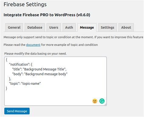 firebase cloud message integration — firebase wordpress integration 2