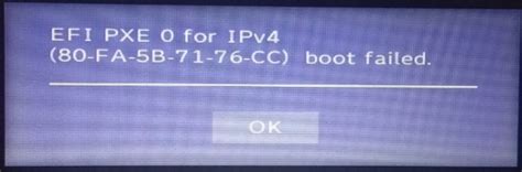 how to recover from boot failed “efi pxe o for ipv4″ wish your life