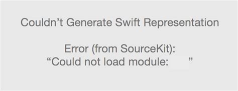 xcode7 xcode couldn t generate swift representation for my own