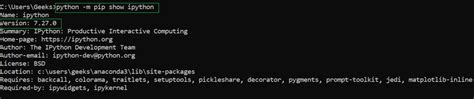 how to install ipython on windows geeksforgeeks
