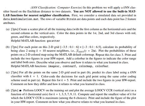 Knn Classification Computer Exercise In This