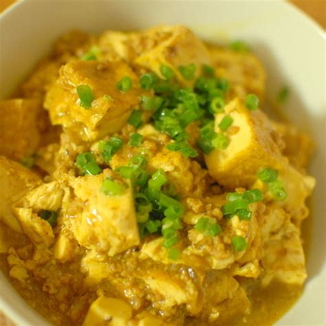 カレー麻婆豆腐 Chinese Spicy Tofu With Curry Paste By のんのんさん レシピブログ 料理ブログの