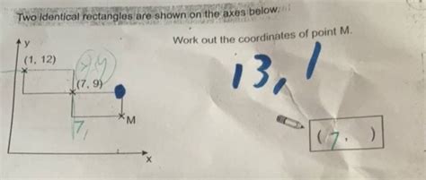 Two Identical Rectangles Are Shown On The Axes Below Work Out The Coordi