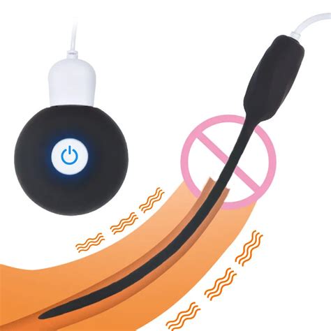 Usb Charge Vibrating Urethral Sounds Dilators Silicone Penis Plug