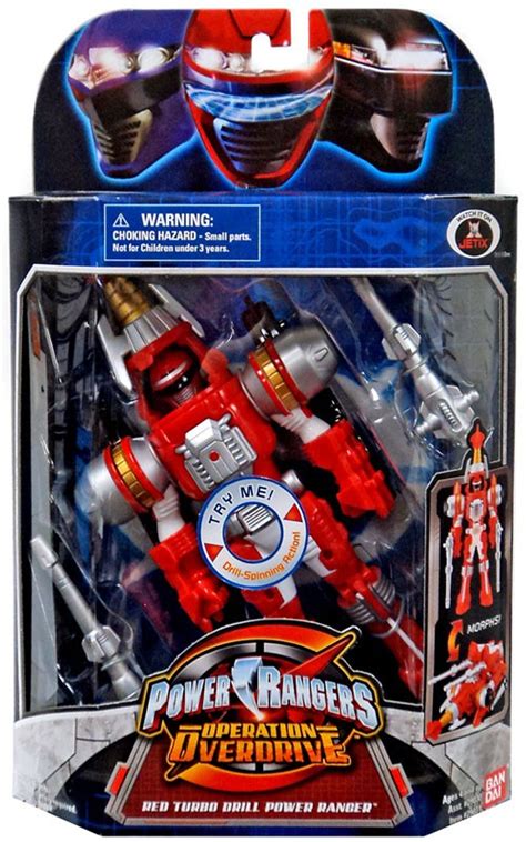 Power Rangers Operation Overdrive Red Turbo Drill Power Ranger Action