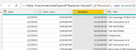how to correct duration minutes in power query power bi