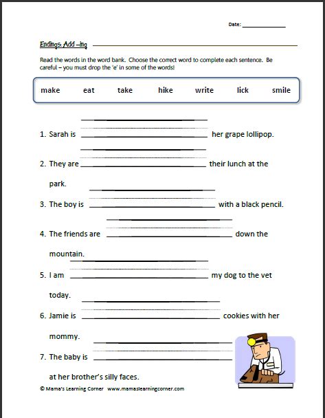 Adding Ed And Ing Worksheets Pdf David Kauffmans Addition Worksheets