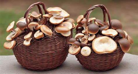 Premium Ai Image Basket With Porcini Mushrooms Ai Generation