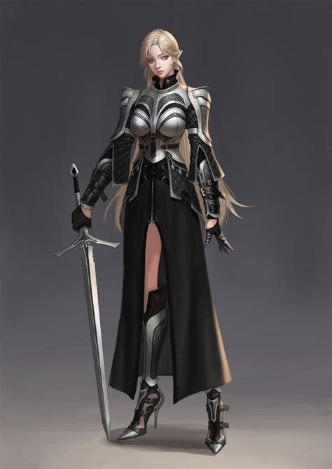 Artstation Knight Kim Ji Hyun Female Knight Warrior Woman