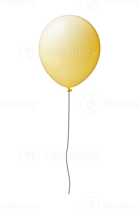 Helium Balloon In Yellow Color With A Rope Isolated Background 16586577 Png