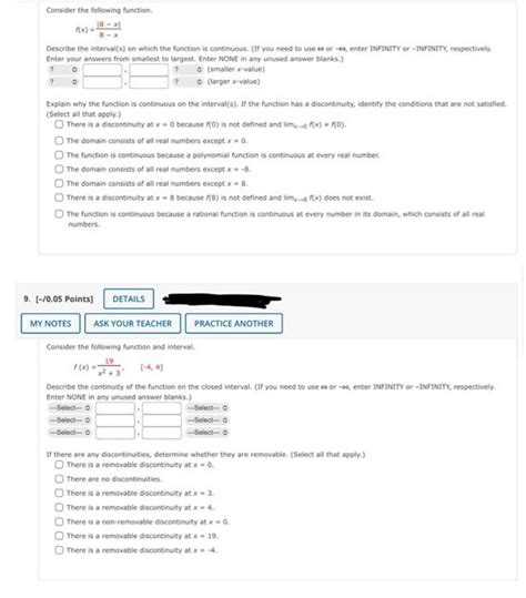 Solved Consider The Following Function F X 8−x∣8−x∣