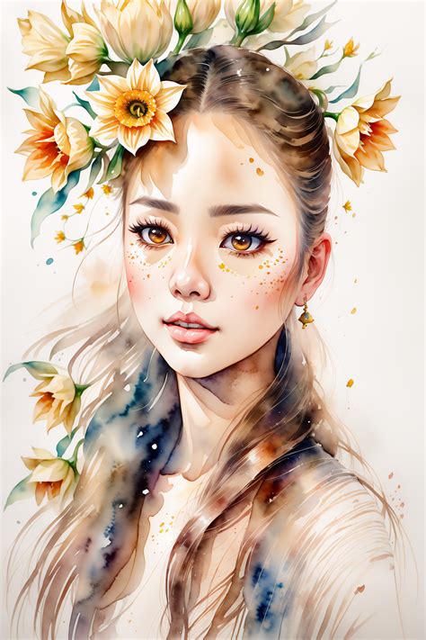 Download Woman Redhead Flower Royalty Free Stock Illustration Image