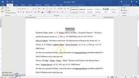 Formatting An Mla 8th Edition Works Cited Page Current For 2021 Youtube