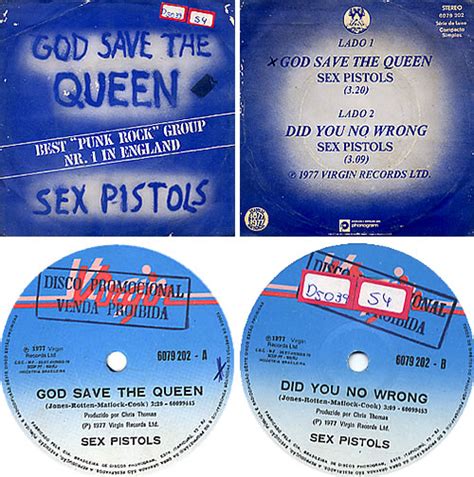 Sex Pistols God Save The Queen Brazilian Promo 7 Vinyl Single 7 Inch