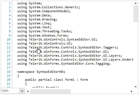 how to detect the clicked word in radsyntaxeditor telerik ui for winforms