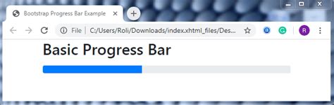 bootstrap 4 progress bar