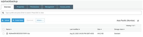 backup sql databases on the aws s3 bucket using windows powershell
